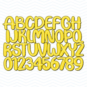 Colorful Doodle Letters, Alpha Sets Bundle, Bright Doodle Letters ...