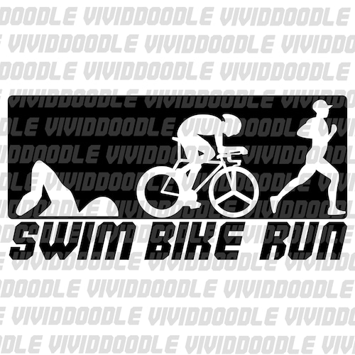 Triathlon Icons Swim Bike Run Clipart Instant Digital Download - Etsy