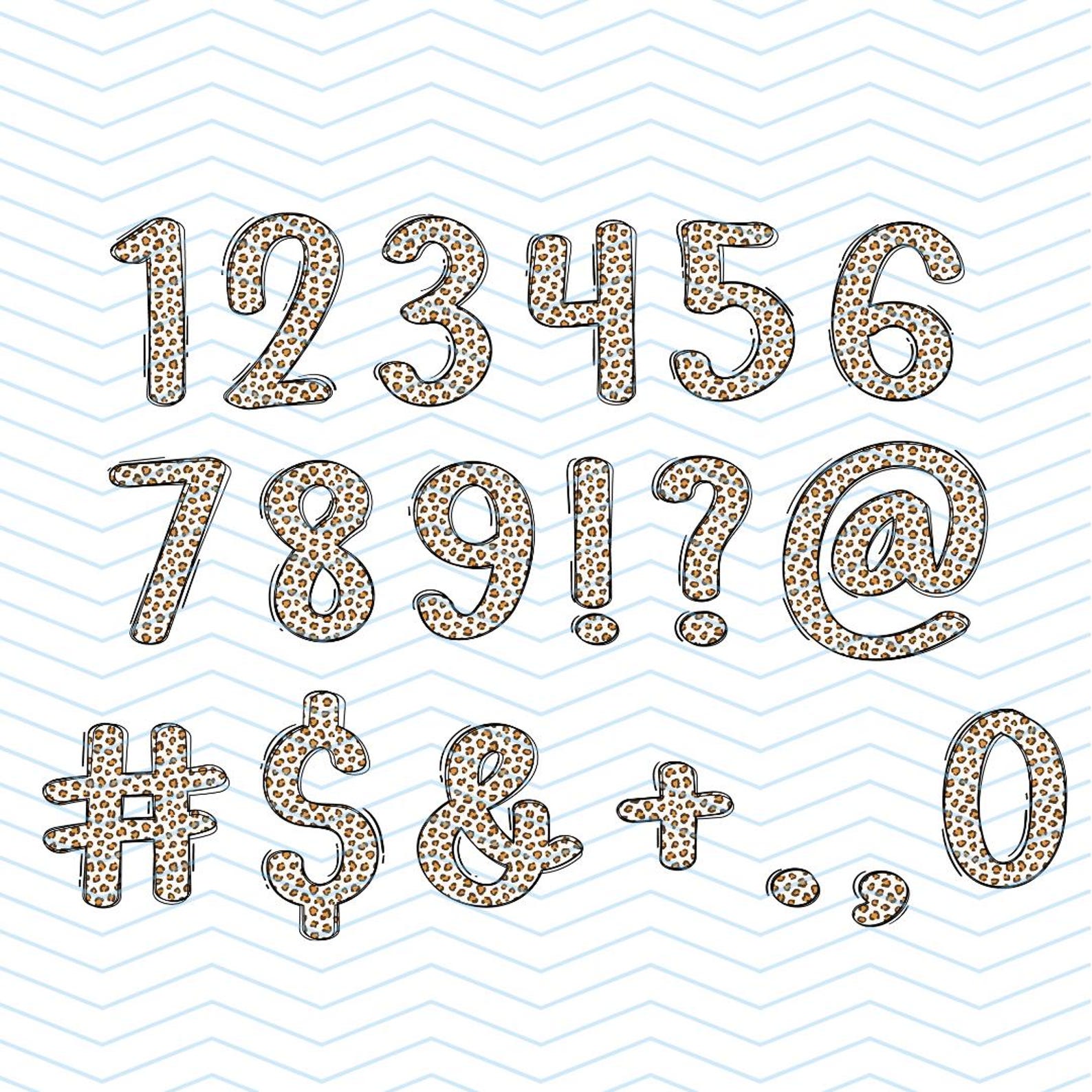 Leopard Doodle Font | Wild Spotted Alphabet PNG | Uppercase, Lowercase ...