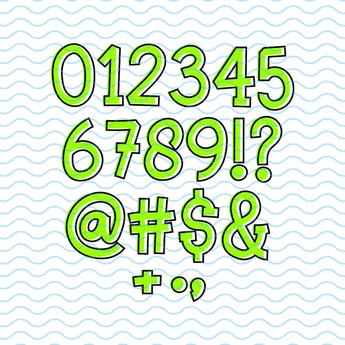 Neon Alphabet Doodle Set - Bright Colorful Alphabet PNG Set for ...