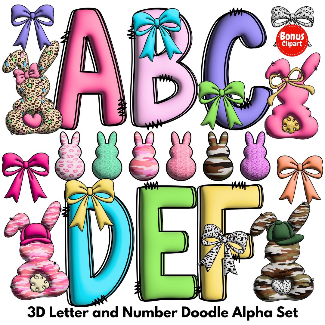 3d Easter Letters PNG | Inflated Png Alphabet | 3d Alphabet Letters and ...