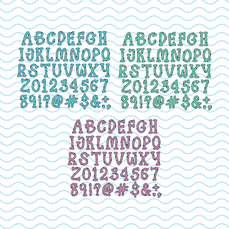 Neon Cute Letters & School Alphabet PNG Bright, Colorful Alpha Set for ...