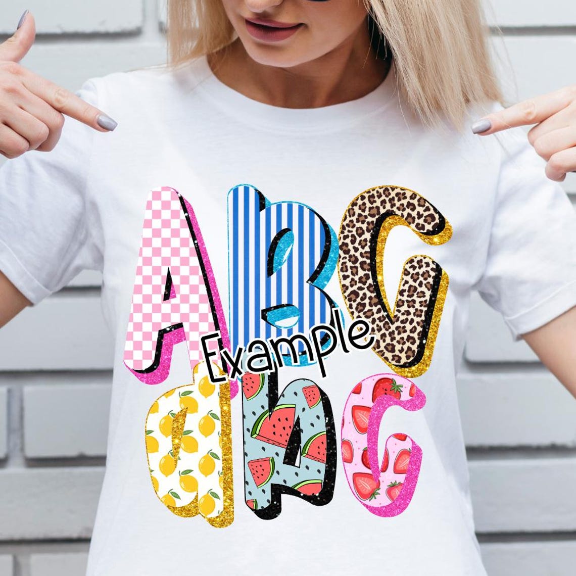 Preppy Alphabet Canva Template | Sublimation | Custom Fill Pattern ...
