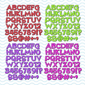 Bright Retro Neon Letters Png, Dot Alphabet Bundle, Polka Dot Alphabet ...