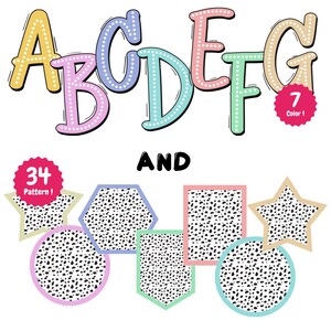 Bright Dalmatian Dot Pastel Classroom Bundle With Background Png ...