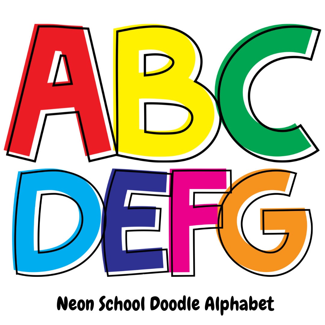 Bulletin Board Doodle Letters Back to School: Kindergarten, Teacher ...