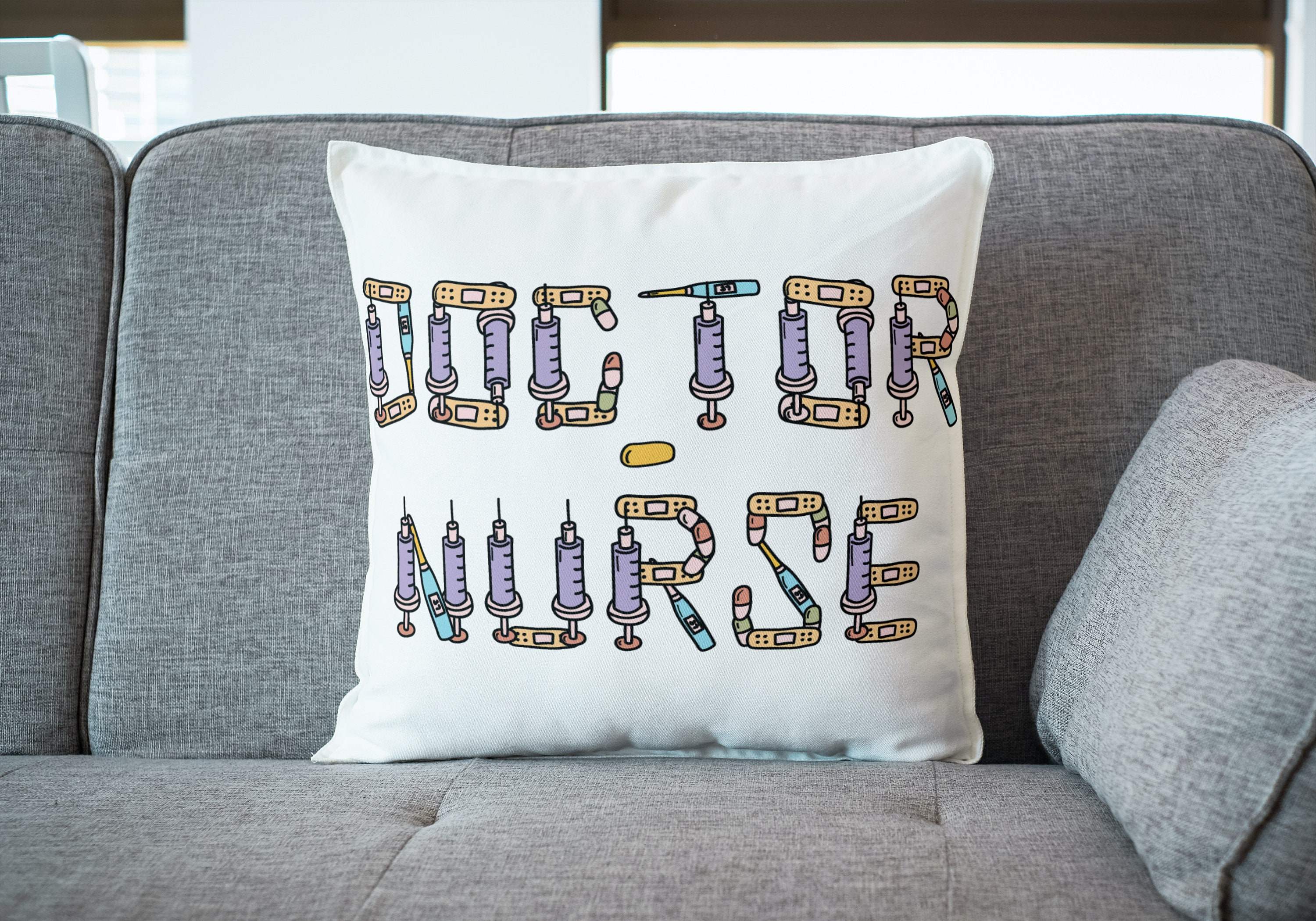 Doctor Nurse Font Procreate, Cute Fonts for Cricut, Font Bundle for ...