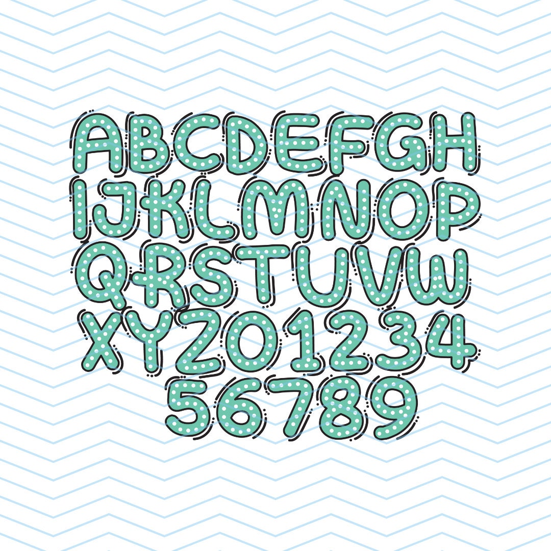 Bright Dot Dalmatian Alphabet Png, Custom Dalmatian Dot, Digital ...