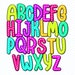 Bright Neon, Polka Dot Alphabet Png, Marquee Letters Png, Doodle Dot ...
