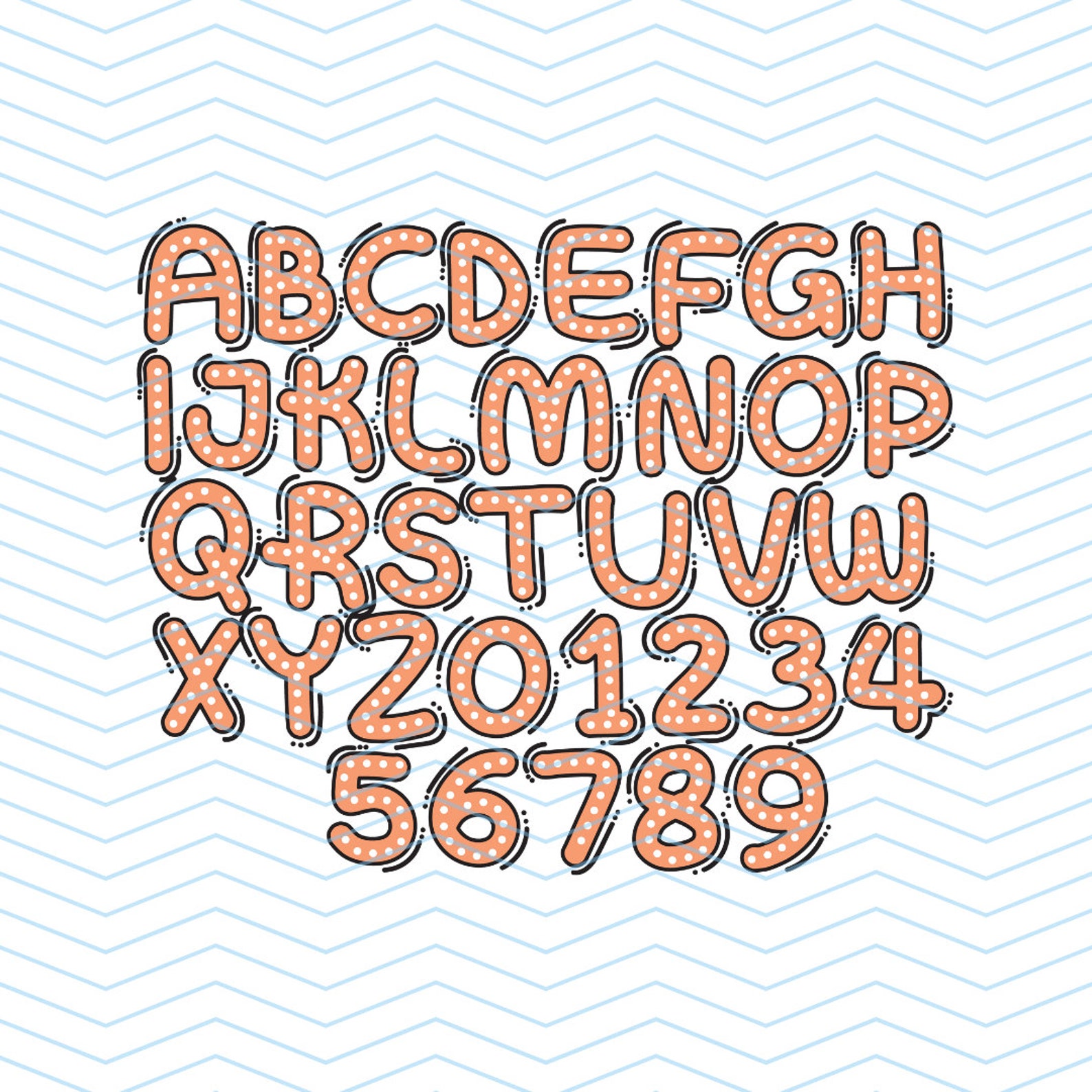 Bright Dot Dalmatian Alphabet Png, Custom Dalmatian Dot, Digital ...