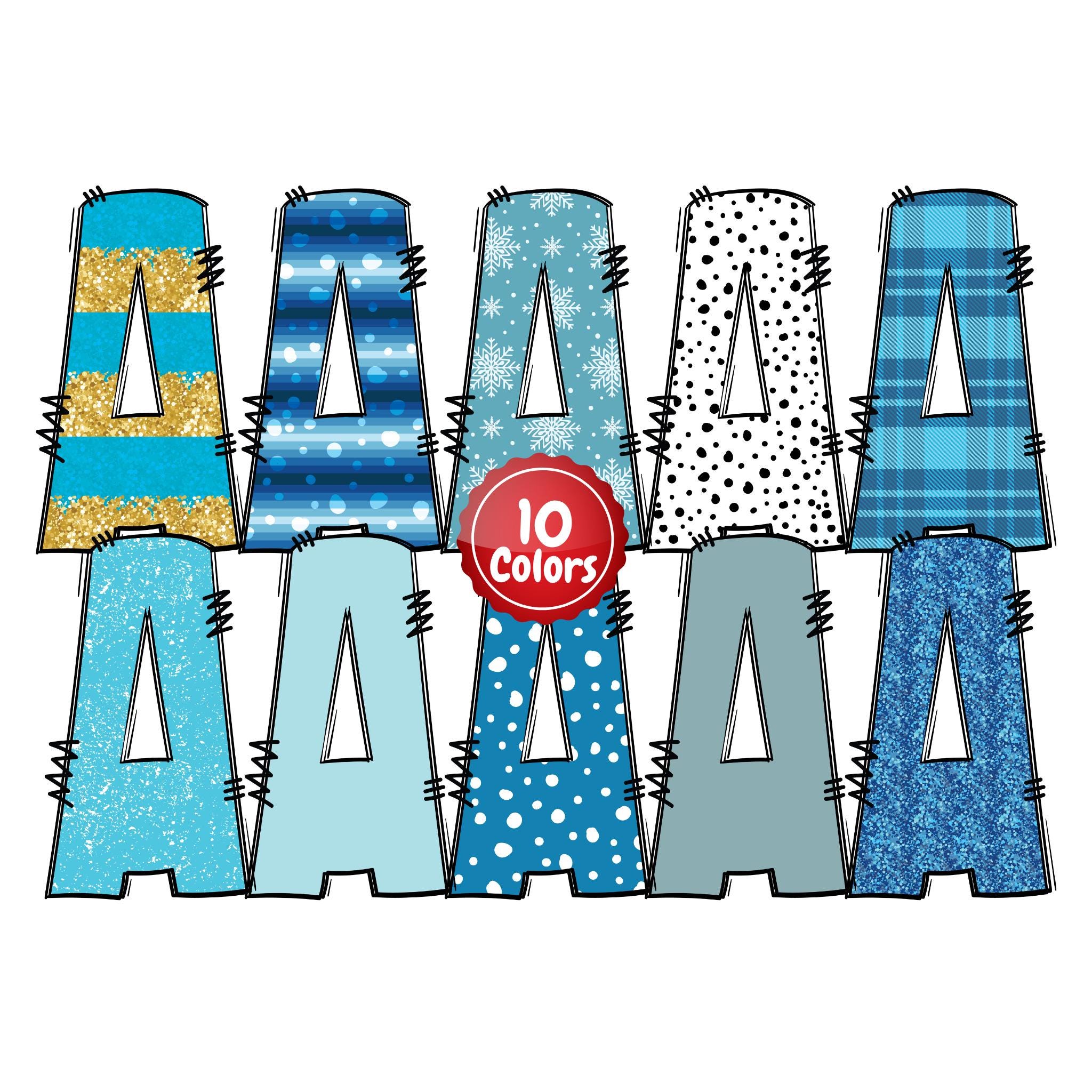 Doodle Snowman Alphabet Png, Snow Alphabet Bundle , Winter Alphabet ...
