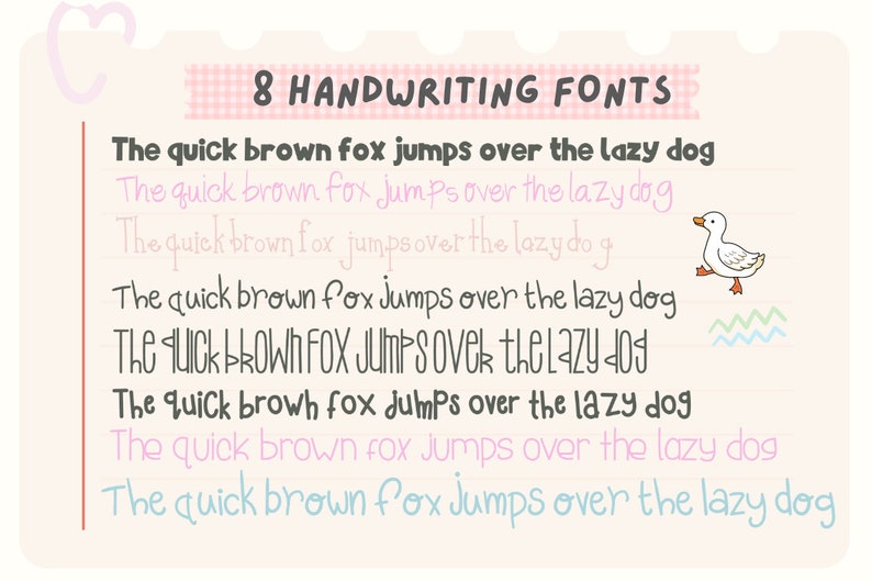 Handwriting Font Bundle | 8 Cute and Realistic Handwritten Fonts, Ideal ...