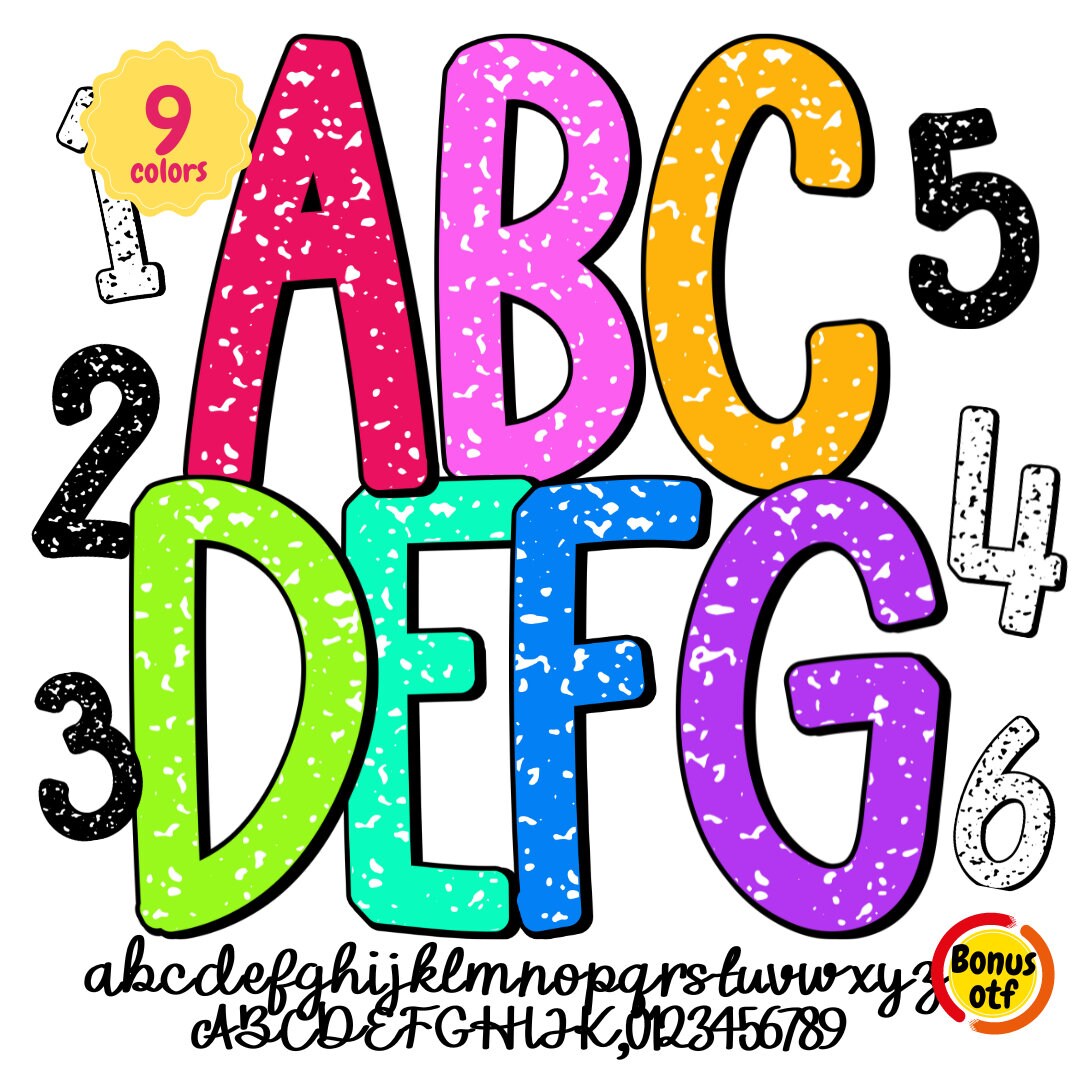 Bright Neon Grunge Classroom Bundle, Teacher Bundle, Classroom Alphabet ...