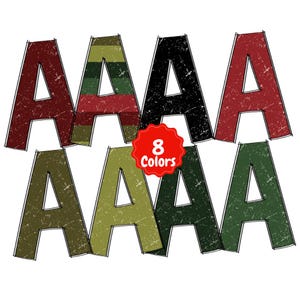 Grunge Retro Christmas Letters Png, Christmas Doodle Letters and Numer ...