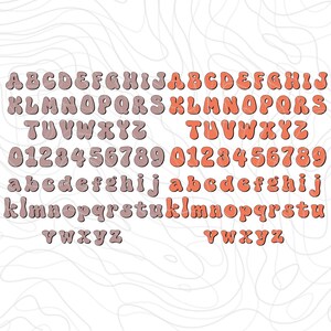 Groovy Alphabet Png Bundle | Spring Retro Png | Spring Retro Mama ...