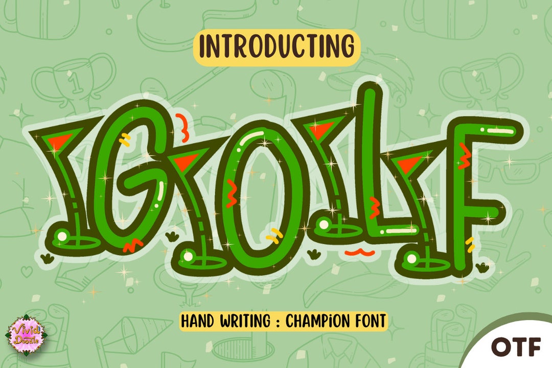 Champion Golf Font Procreate, Letter Fonts Procreate Designer Fonts ...
