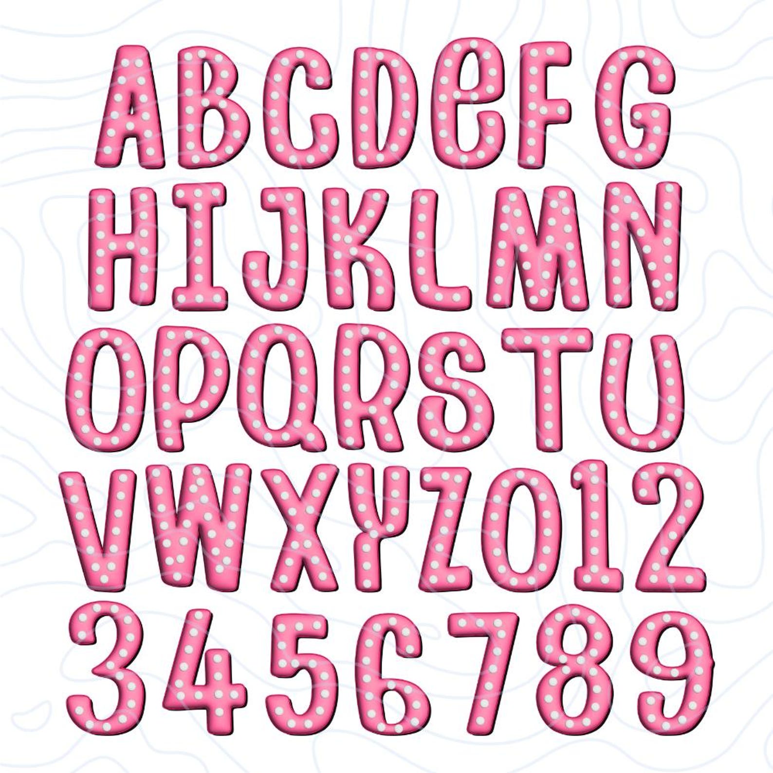 Bright Neon Dot 3D Inflated Puffy Neon Alphabet & Numbers: 3D Letter ...