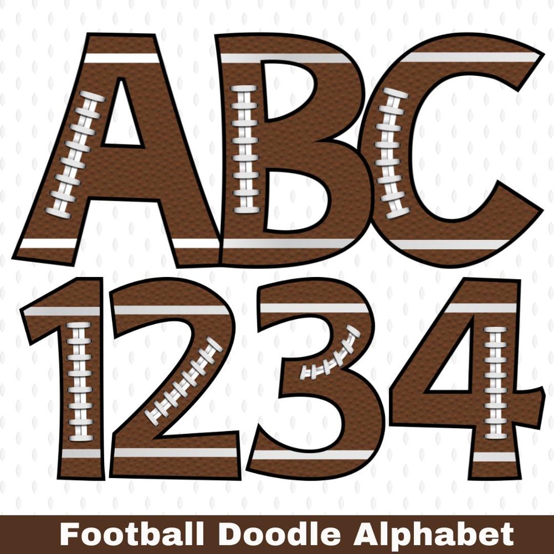 American Football Alphabet Png | Varsity Font Png | Football Sports ...