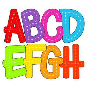 Bulletin Board Letters Printable, Teacher, School, Neon Alphabet ...