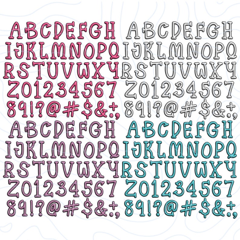 Back to School 3D Scribble Doodle Alphabet & Numbers: Inflated 3D ...