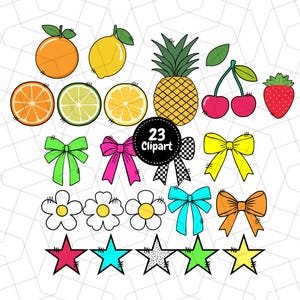 Preppy Summer Fruits Alphabet PNG | Summer Vibes Letter | Lemons ...