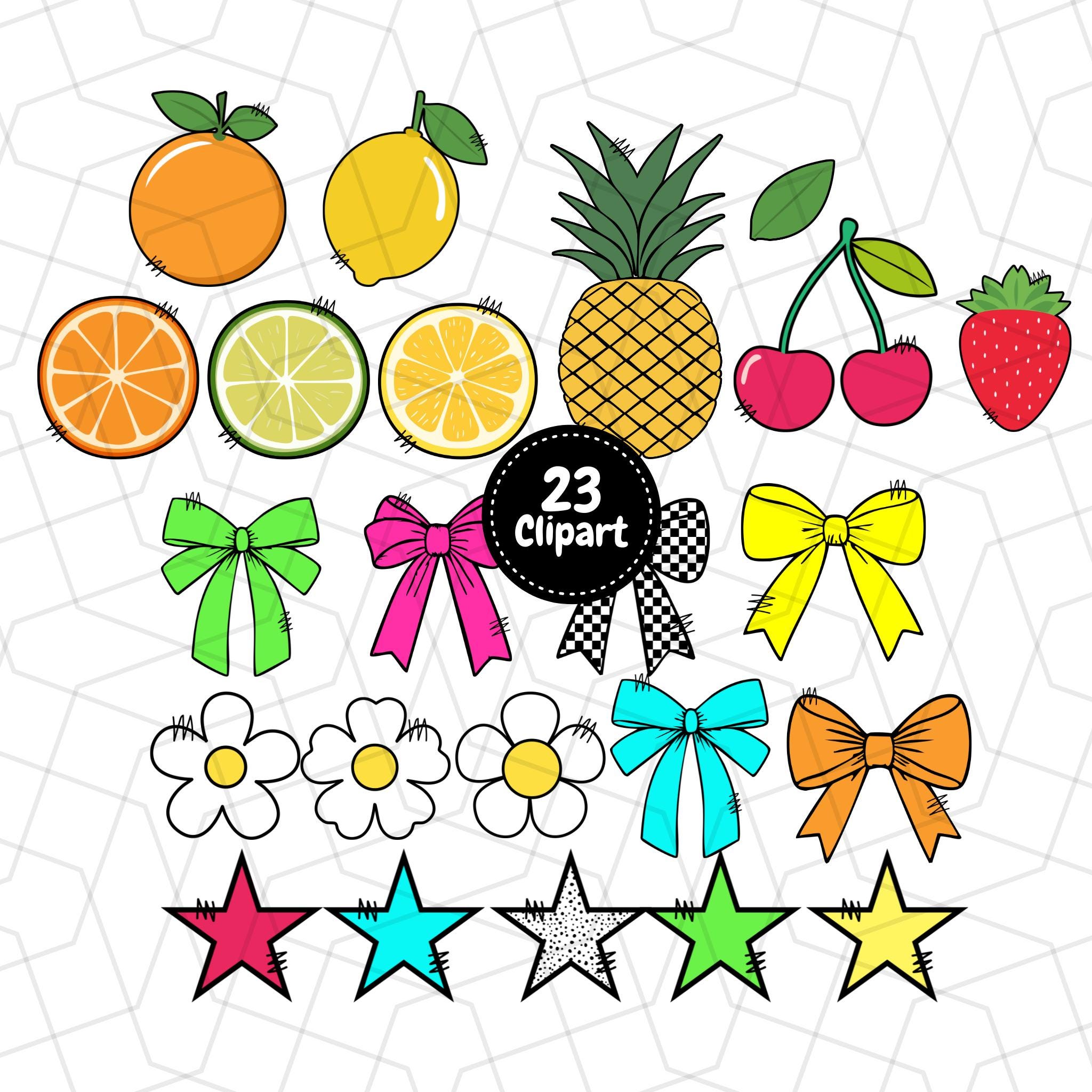 Preppy Summer Fruits Alphabet PNG | Summer Vibes Letter | Lemons ...