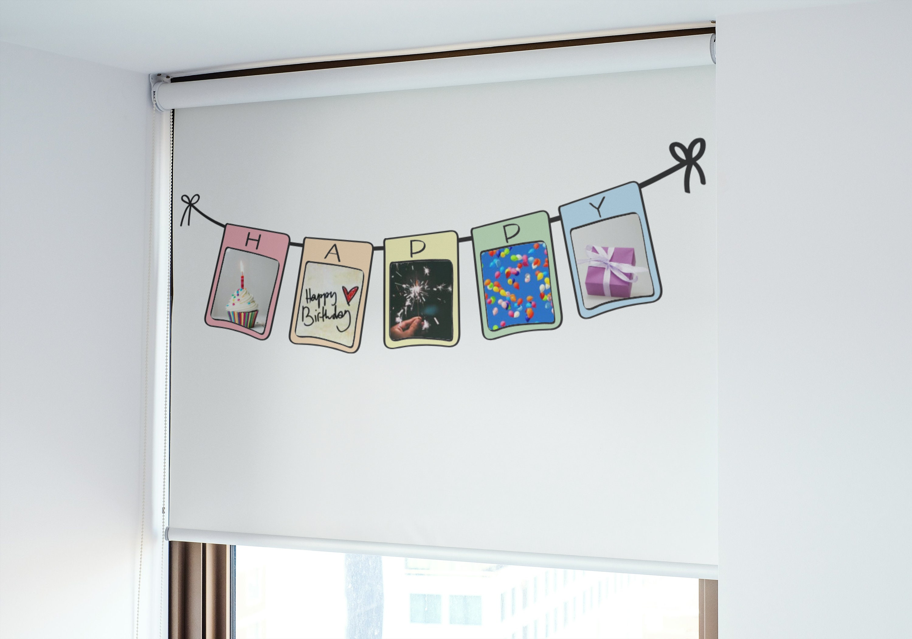 Bunting Canva Frame, Digital Bunting Clipart, Canva Template, Bunting ...