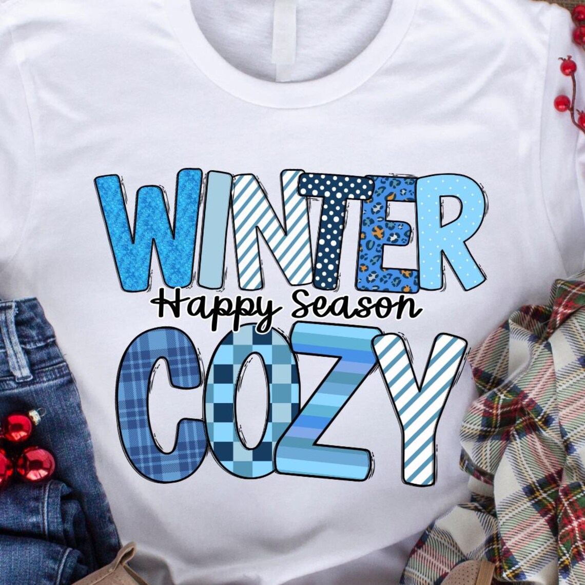 Winter Doodle Letter and Number Png, Christmas Doodle Letters, Alphabet ...