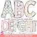 Whimsical Spring Alphabet Clipart PNG | Easter Doodle Letter and Number ...