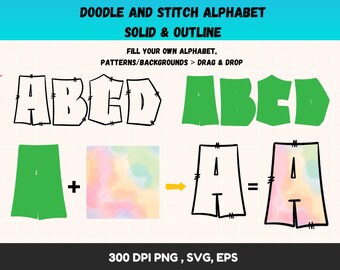 Doodle Font Svg, Doodle Font Png, Doodle Letters Svg, Doodle Alphabet ...