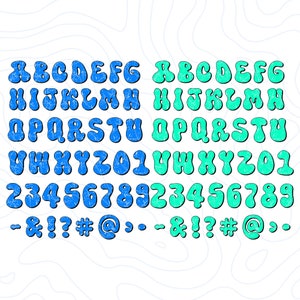 Colorful Alphabet Doodle Grunge Groovy PNG, School Color Palette ...