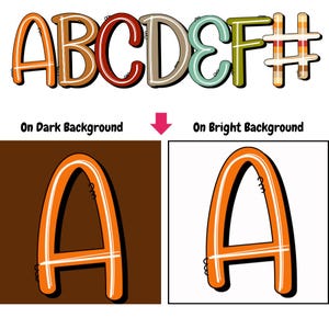 Scribble Autumn Doodle Alphabet Png, Custom Thanksgiving Alphabet Png ...