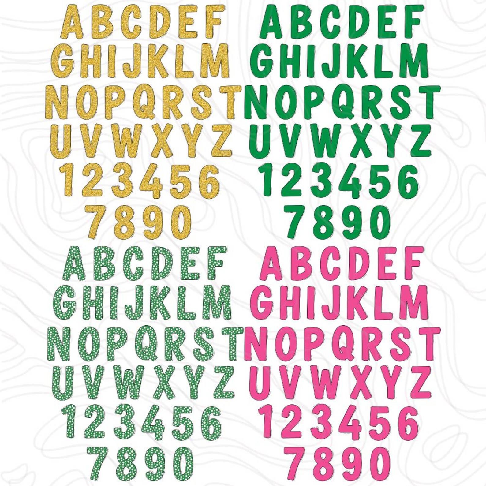 Pink Christmas Alphabet, Christmas Letters and Number Png, Christmas ...