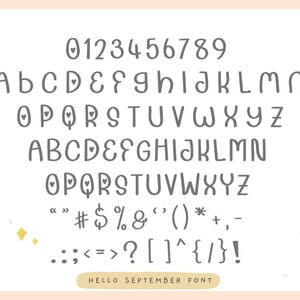 Hello September Bubble Font Procreate, Cute Fonts for Cricut, Font ...