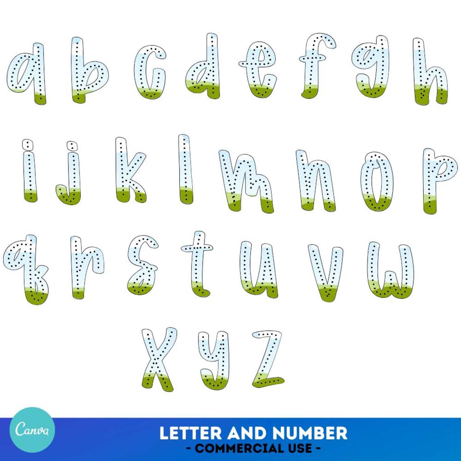 Frame and Preppy Dot Letters and Numbers Bundle Canva Frame Template ...