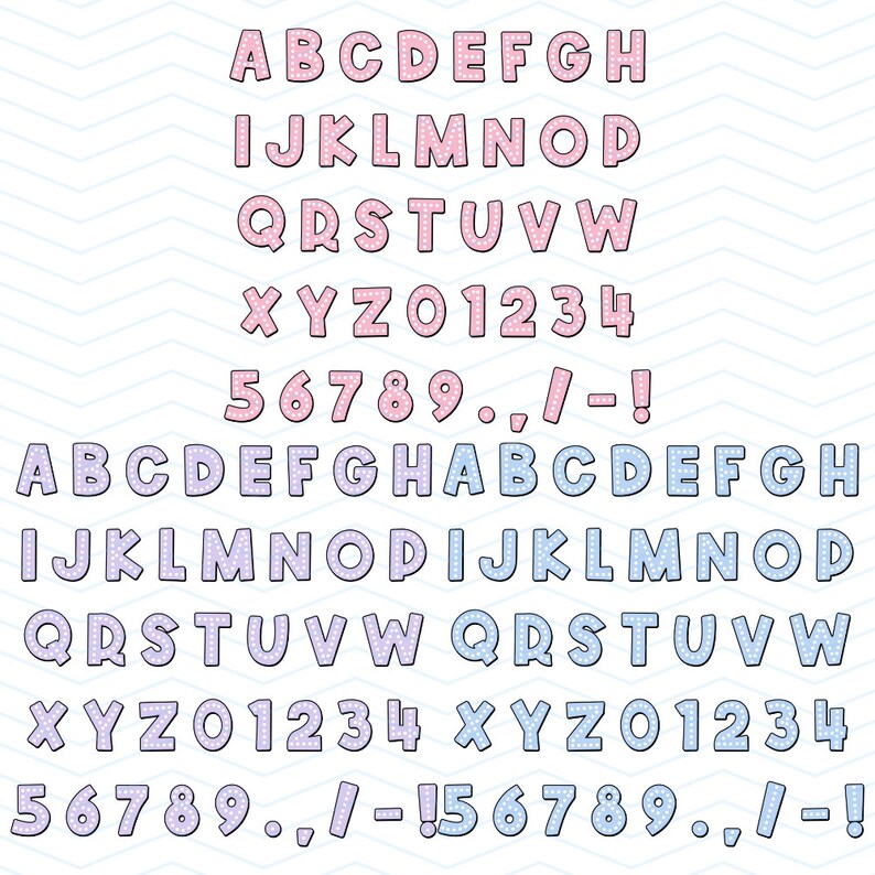 Pastel Dot Dalmatian Alphabet With Cute Background Png, Custom ...