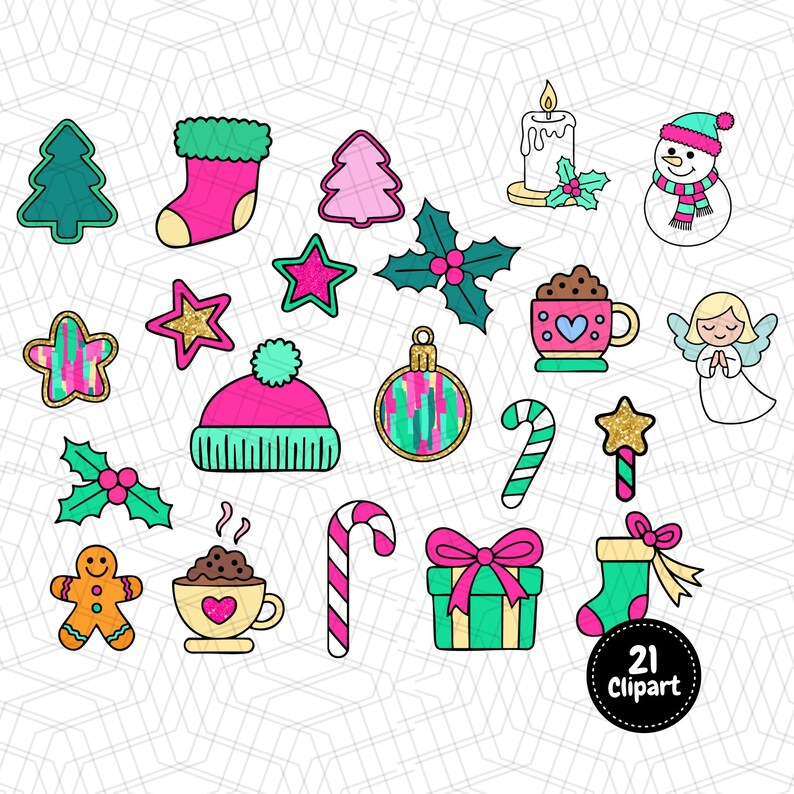 Floral Preppy Pink Christmas Coquette PNG | Alphabet Png Bundle ...