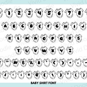 Baby Shirt Font Bubble Font Procreate, Cute Fonts for Cricut, Font ...