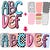 Kid School Font Dot Dalmatian Alphabet With Checkered Background Png ...