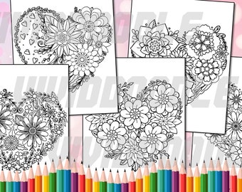 Flower Heart Doodle - Etsy