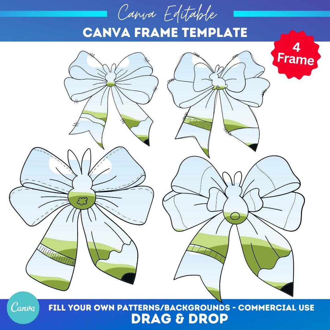 Hoppy Teacher Canva Frame | Easter Teacher | Pencil Coquette Bow ...