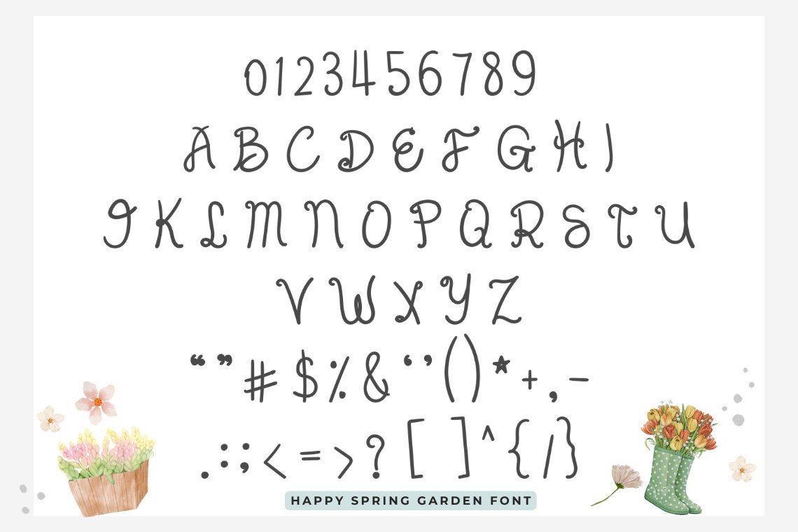 Spring Font, Summer Font, Cricut Font, Smooth Fonts, Beautiful Font ...