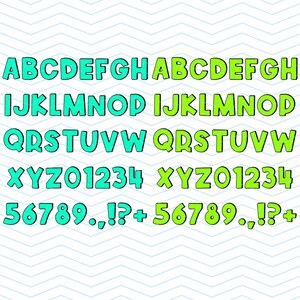 Bright Grunge Groovy Alphabet PNG, School Color Palette, Doodle Alpha ...