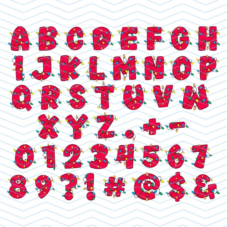 4 Colors Light up Christmas Letters, Christmas Alpha Packs, Christmas ...