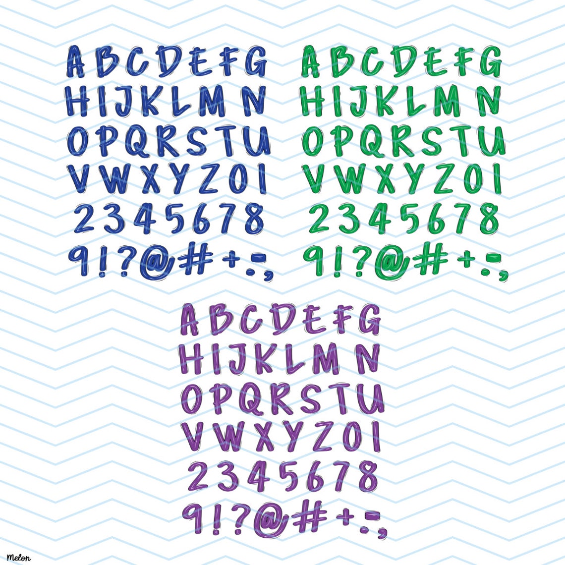 Scribble Alphabet Png, Doodle Alphabet Bundle Png, Bright 7 Alpha Set ...