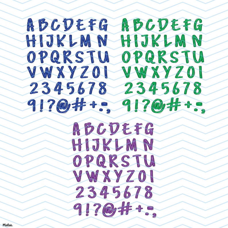 Scribble Alphabet Png, Doodle Alphabet Bundle Png, Bright 7 Alpha Set ...