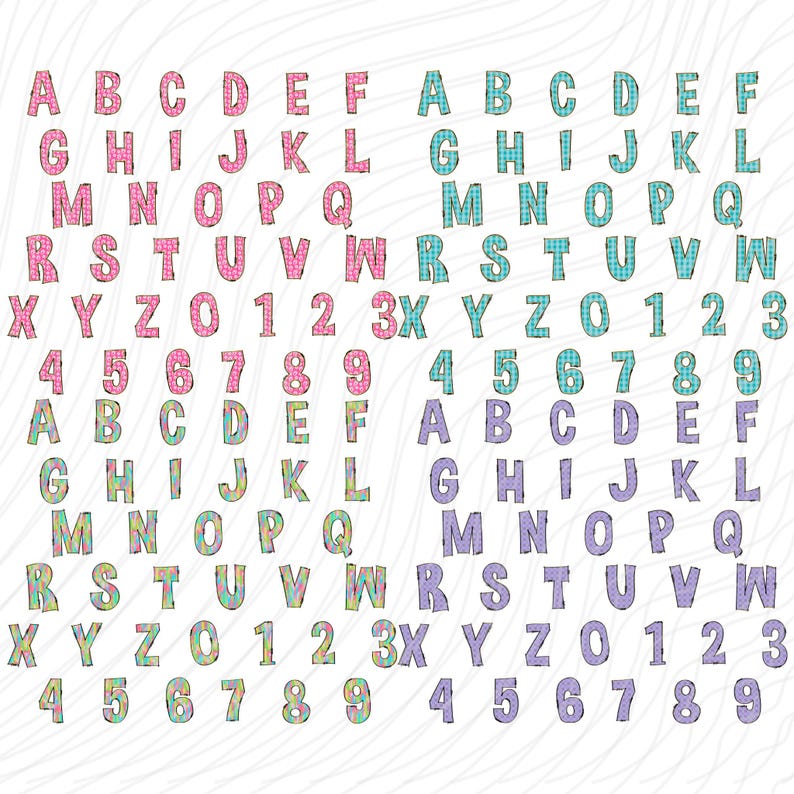 Spring Alphabet Letters Bundle | Clipart and Background Png | Coquette ...
