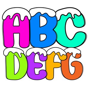 Super Bright Neon Alphabet Png, Alpha Sets Bundle, Dot Alphabet, Doodle ...