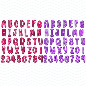 Bright Neon Letters Png, Dalmatian Alphabet Bundle, Polka Dot Alphabet ...