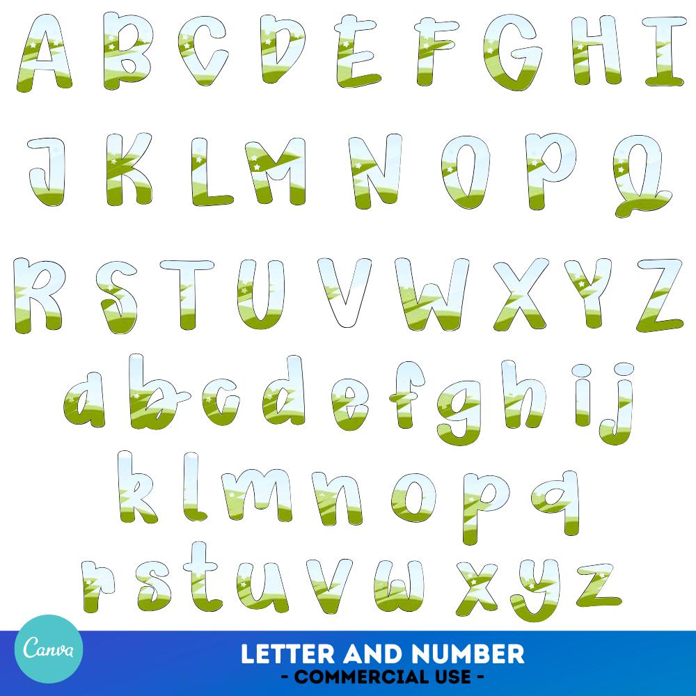 Little Star Dot Doodle Letter Canva Frame Template | Sublimation Design ...